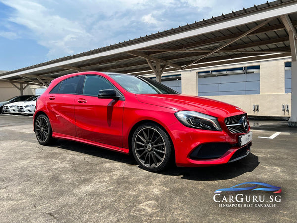 MERCEDES BENZ A180 AMG LINE AUTO - RED Hatchback (Feb 2018) | Singapore ...