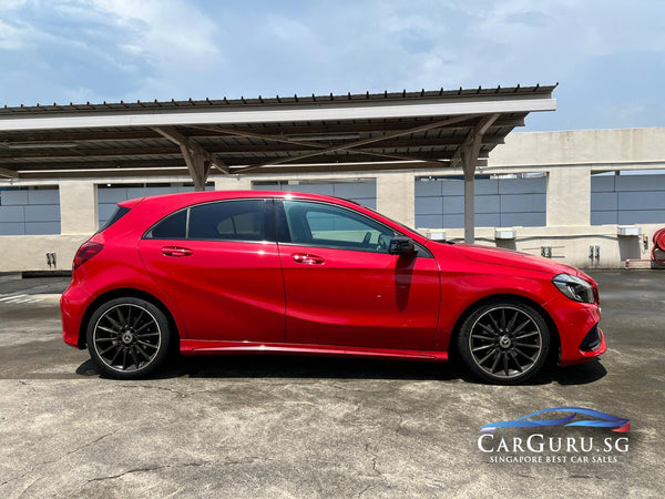 MERCEDES BENZ A180 AMG LINE AUTO - RED Hatchback (Feb 2018) | Singapore ...
